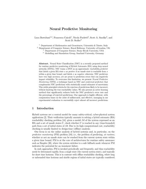pdf neural predictive monitoring