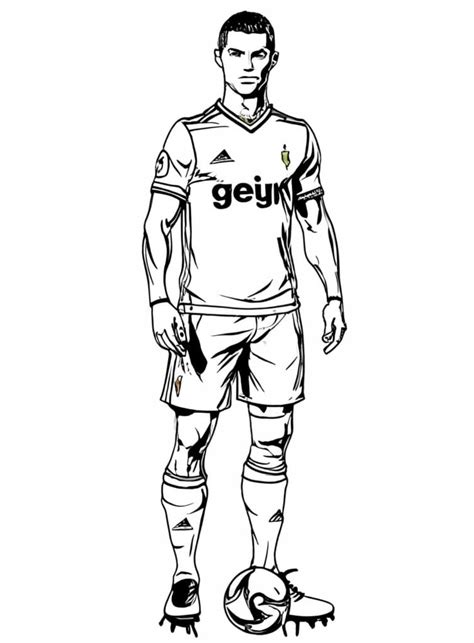 Cristiano Ronaldo Coloring Pages Coloringlib
