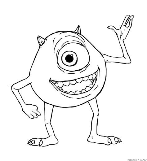 磊 Dibujos de Mike Wasowski 35Fáciles y a lapiz