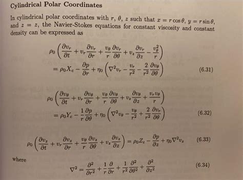 Starting From The Navier Stokes Equations Chegg