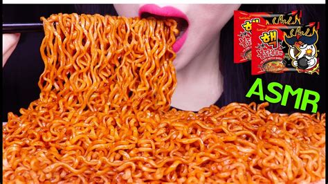 ASMR NUCLEAR FIRE NOODLES CHALLENGE 핵불닭볶음면 챌린지 먹방 EATING SOUNDS NO