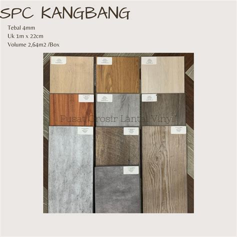 Jual SPC Kangbang Lantai SPC Tebal 4mm Motif Kayu Anti Rayap Shopee