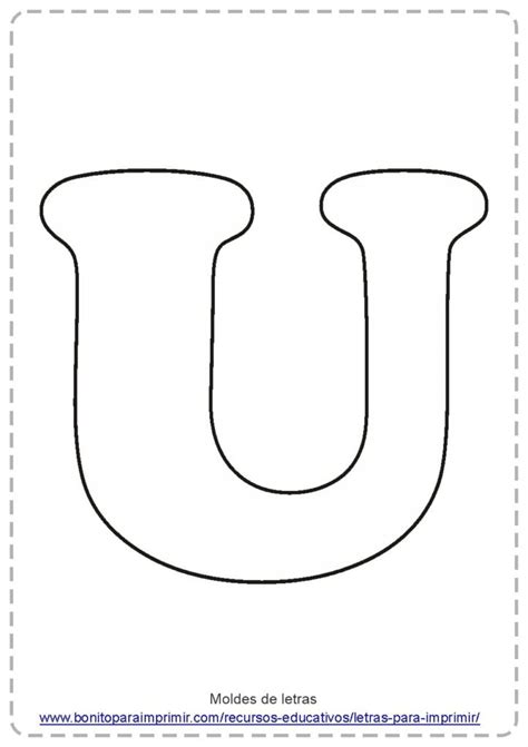 Molde De Letra U BONITO PARA IMPRIMIR