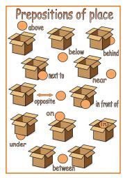 Prepositions Of Place ESL Worksheet By Alyona C