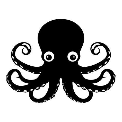 Handgezeichneter Oktopus Silhouetten Vektor Premium Vektor