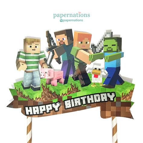 Minecraft Printables Papercraft Cake