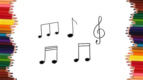 Como Dibujar Notas Musicales Dibujos Faciles Youtube