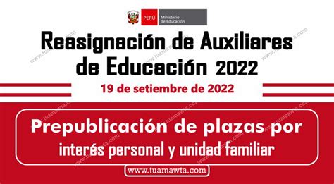 Minedu Prepublicaci N De Plazas Para La Reasignaci N De Auxiliares De