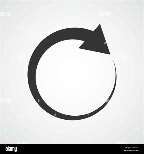 Flat Circular Arrow Vector Illustration Refresh Or Reload Symbol