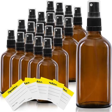 Oputec Lot De Flacons Pulv Risateurs En Verre De Ml Avec
