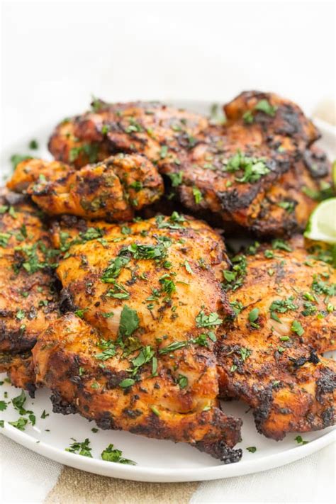 Grilled Cilantro Lime Chicken Thighs Easy Flavorful And Delicious