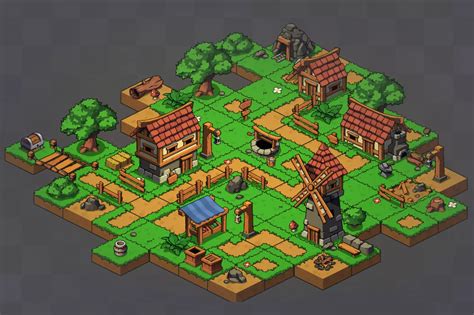 2D Isometric Village 2D Environments Unity Asset Store In 2022