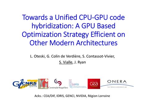 pdf towards a unified cpu‐gpu code hybridization a gpu based optimization strategy efficient