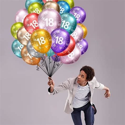 Decoration Anniversaire 18 Ans 15Pcs 12 18 Ans Métal Ballon Chiffre