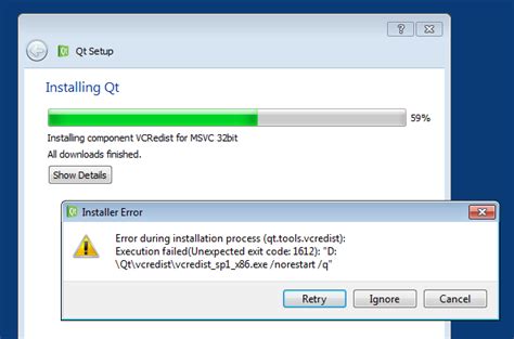 Qt Sdk Installation Errors On Windows Stack Overflow