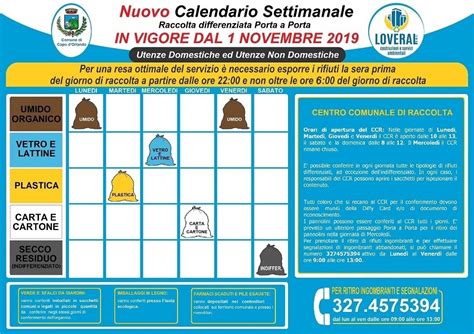 Raccolta Porta A Porta A Capo D Orlando Da Novembre Il Nuovo Calendario