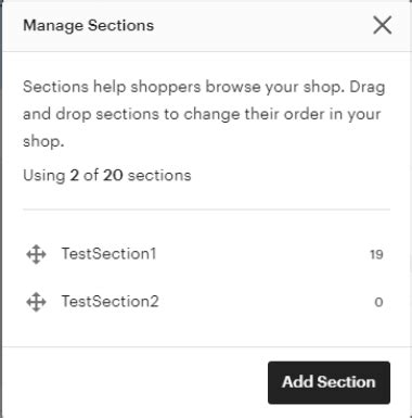 Create New Etsy Shop Sections How To Guide