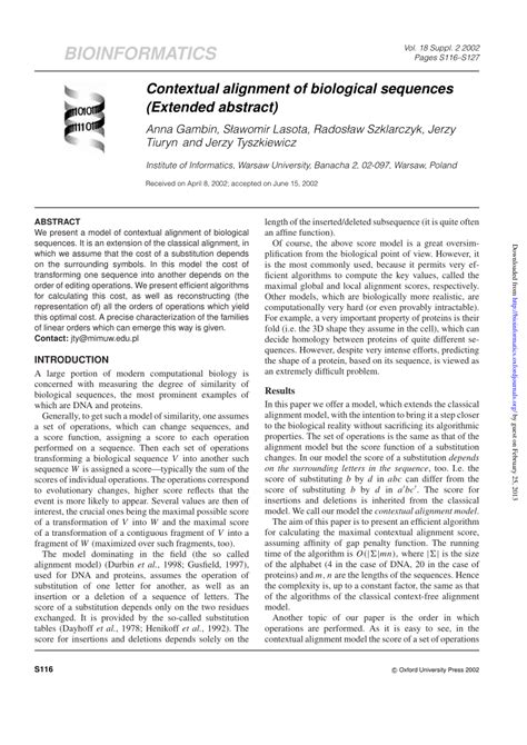 pdf contextual alignment of biological sequences
