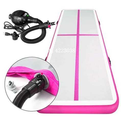 Frete grátis 4x1x0 1m rosa inflável ginástica colchão ginásio queda