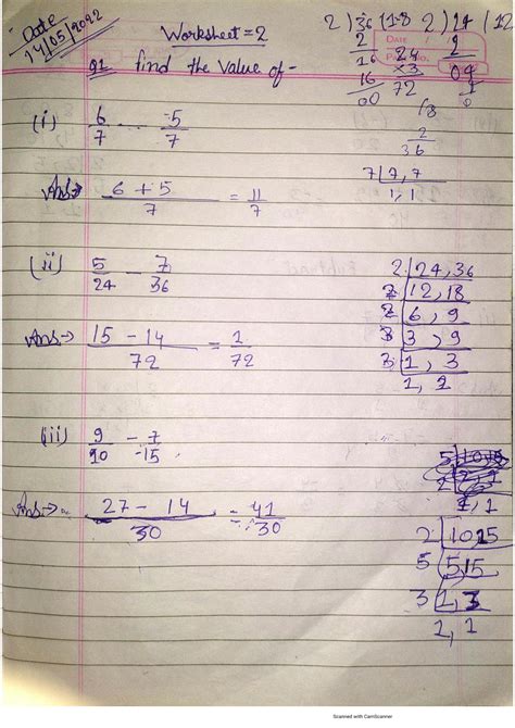 Solution Dav Class Math Worksheet Studypool