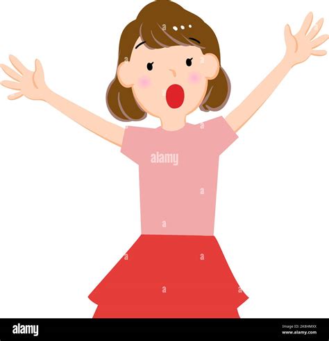Niña feliz con los brazos abiertos Imágenes vectoriales de stock Alamy