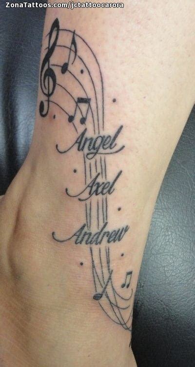 Tatuaje De Notas Musicales Nombres Partituras