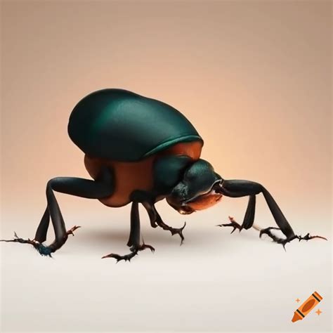 Dung Beetle Showing Off Front Double Bicep Pose On Craiyon