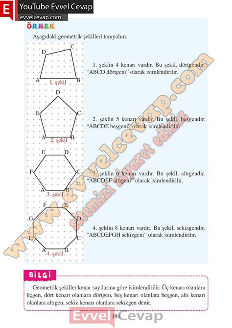 3 Sınıf Matematik Ders Kitabı Sayfa 191 Cevapları Tuna Matbaacılık