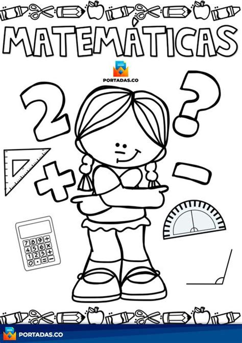 Portadas De Matematicas Para Colorear Recursos Educativos Para M