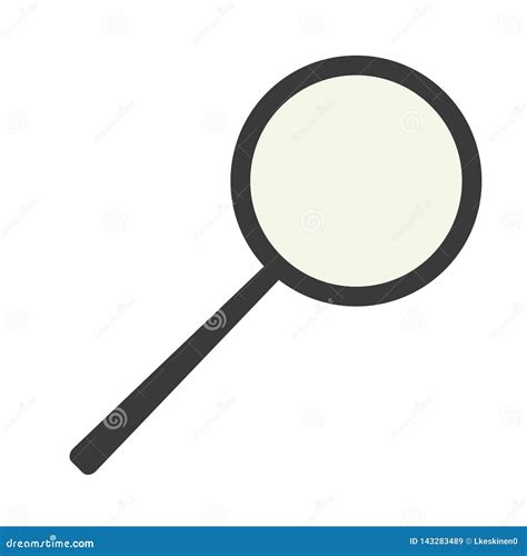 Ejemplo Plano De La Lupa En Blanco Ilustración del Vector Ilustración