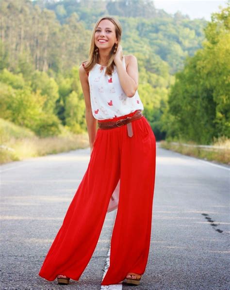Ideas Of How To Wear Palazzo Pants Clothes For Women Red Palazzo