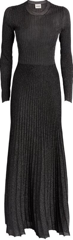 KHAITE Pleated Keese Maxi Dress ShopStyle