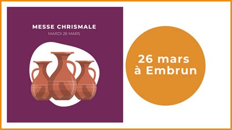 Messe Chrismale mardi Saint 26 mars 2024 à Embrun Diocèse de Gap Embrun