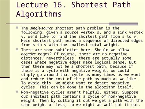 ppt lecture 16 shortest path algorithms dokumen tips