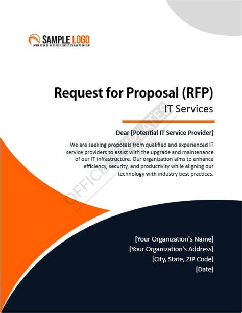 Elevate Your Proposals With Our IT Services RFP Cover Page Design