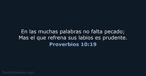 Proverbios 10 19 Versículo de la Biblia RVR60 DailyVerses net
