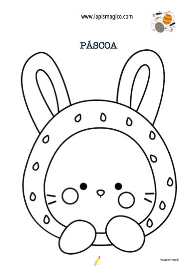 Desenhos de coelhos de Páscoa para colorir