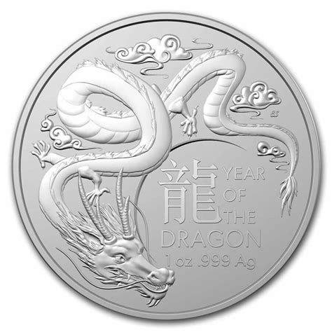 Royal Australian Mint Lunar 2024 Jahr Des Drachen 1 Oz Silber El