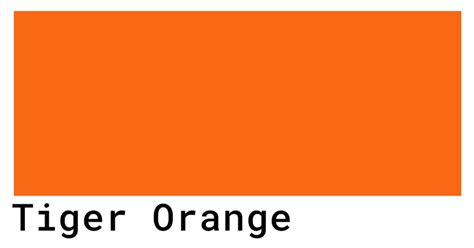 Tiger Orange Color Codes The Hex RGB And CMYK Values That You Need