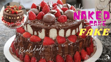 Bolo F Cil De Fazer Naked Cake De Chocolate Morango Youtube
