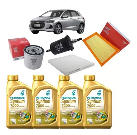 Kit Revisão Oleo 0w20 filtros Onix 1 0 2020 2021 2022 2023 Frete grátis