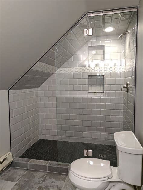 Angled Ceiling Shower Modern Bathroom Minneapolis By American