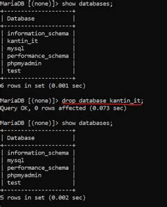 Cara Membuat Database MySQL Dengan CMD Dan PhpMyAdmin