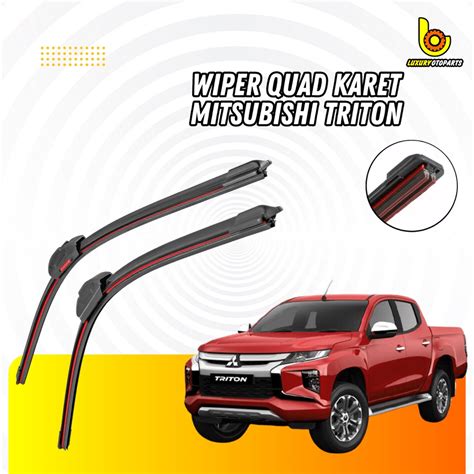 Jual 1 SET 2 PCS Wiper Quad Blade Mitsubishi Triton Wiper 4 Lapis