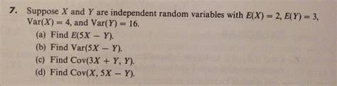 solved suppose x and y are independent random variables with