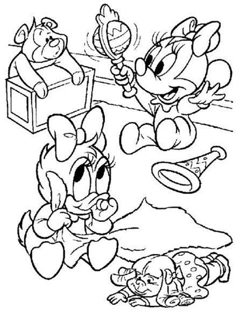 Desenho De Minnie E Margarida Baby Para Colorir Tudodesenhos