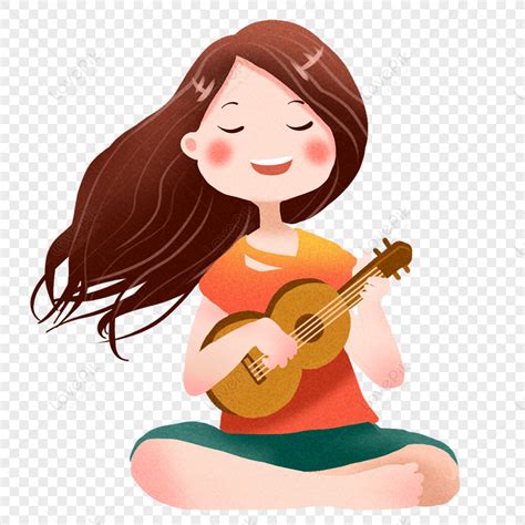 Gambar Gadis Bermain Gitar PNG Unduh Gratis Lovepik