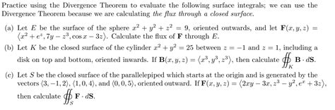 solved practice using the divergence theorem to evaluate the