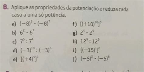 Aplique As Propriedades Das Potências