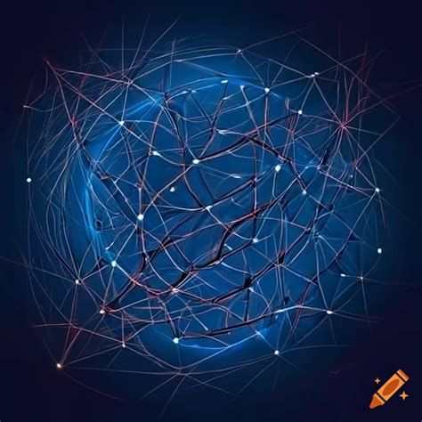 Neural Network Diagram On Dark Blue Background On Craiyon
